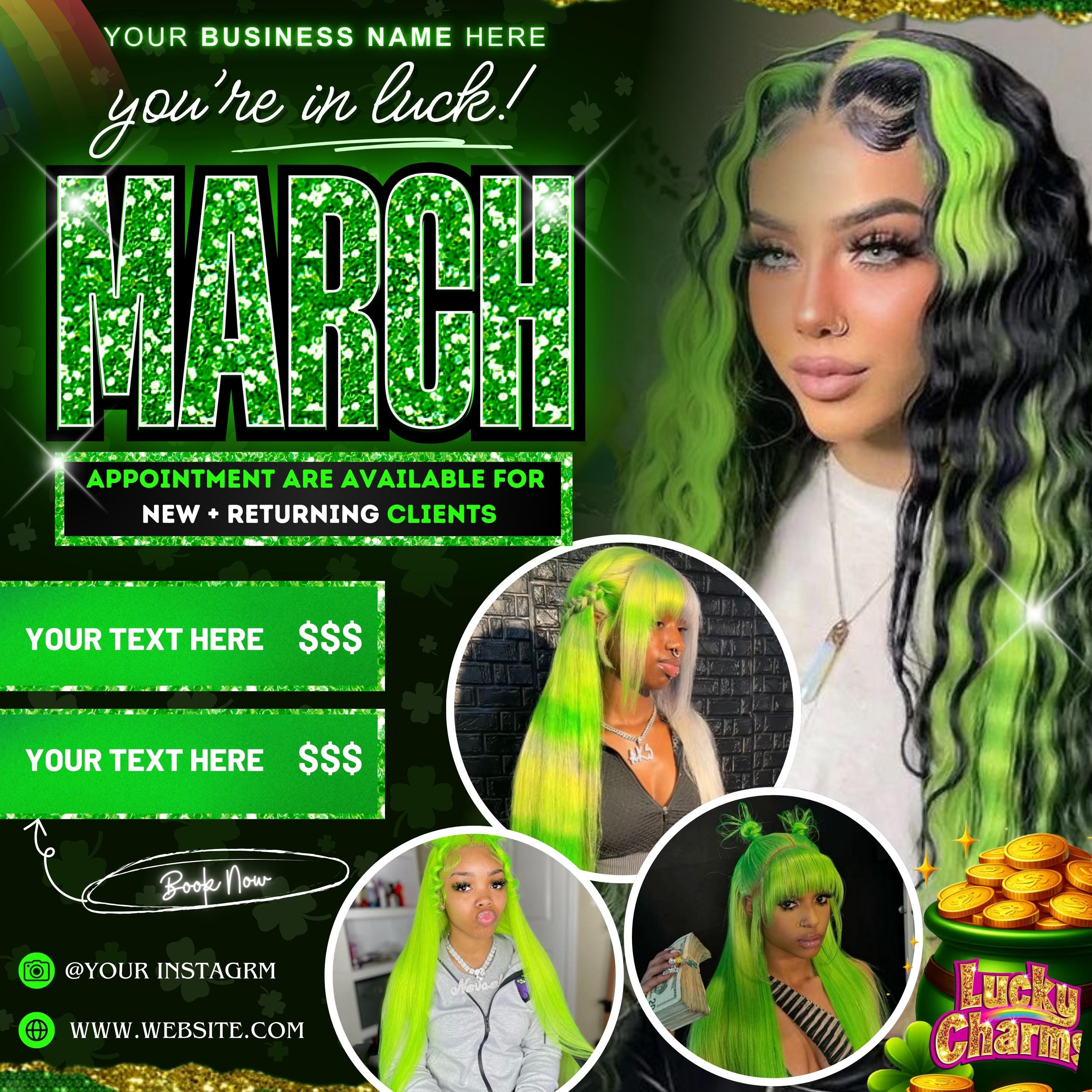 March Booking Flyer, St.patricks Day Flyer, March Flyer, March Books ...