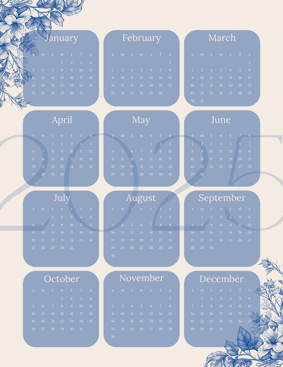 Navy Blue Printable Planner Combo - Etsy