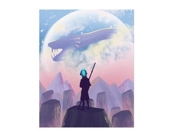 Poster Avatar Aang Mystical Ethereal Art Print - Etsy