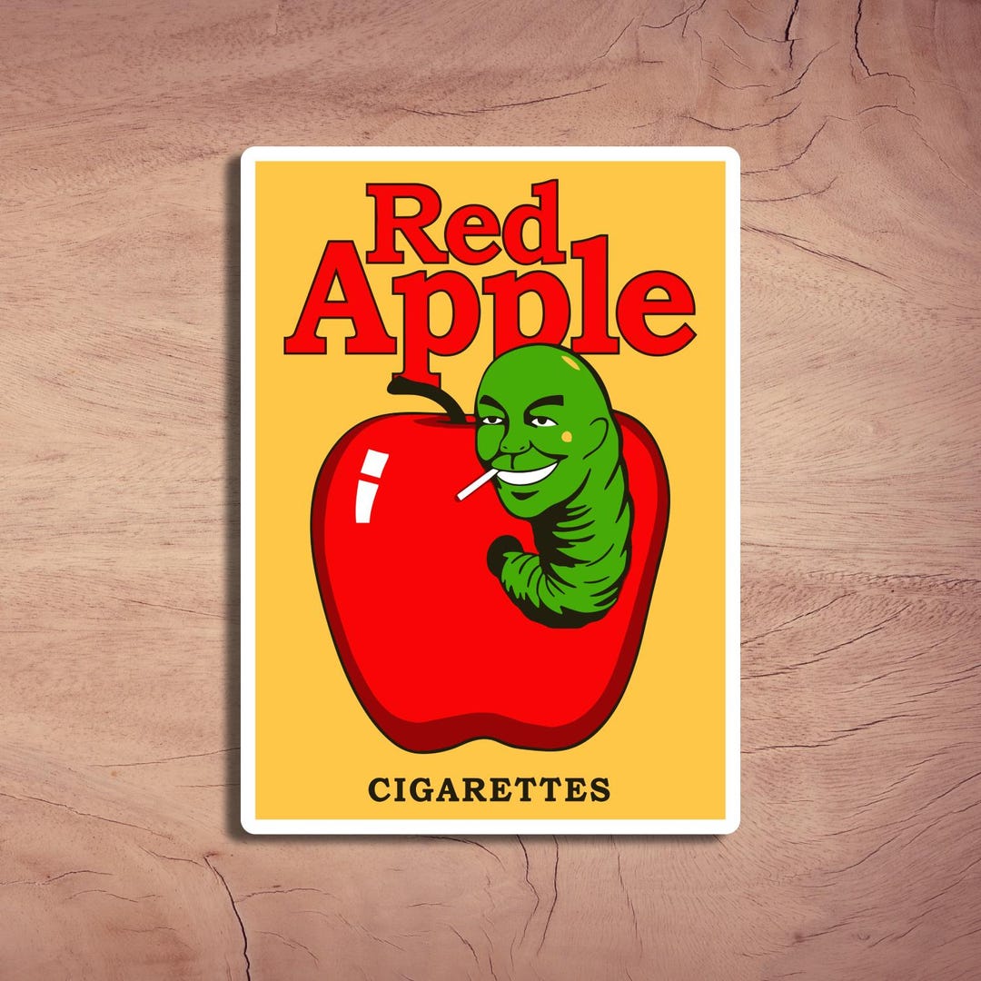 Red Apple Cigarettes Sticker Tarantino Pulp Fiction - Etsy