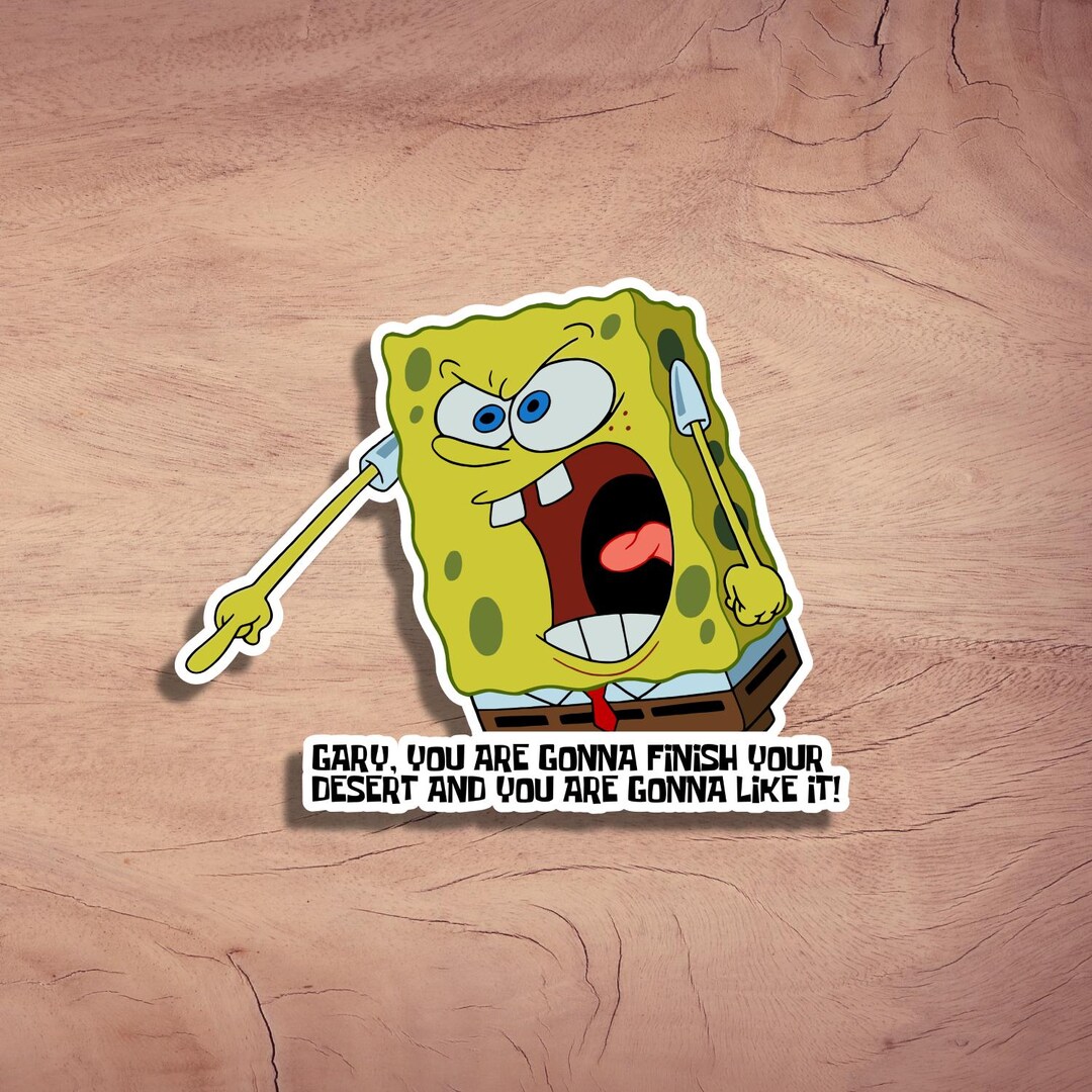 Spongebob Gary Desert Sticker - Etsy
