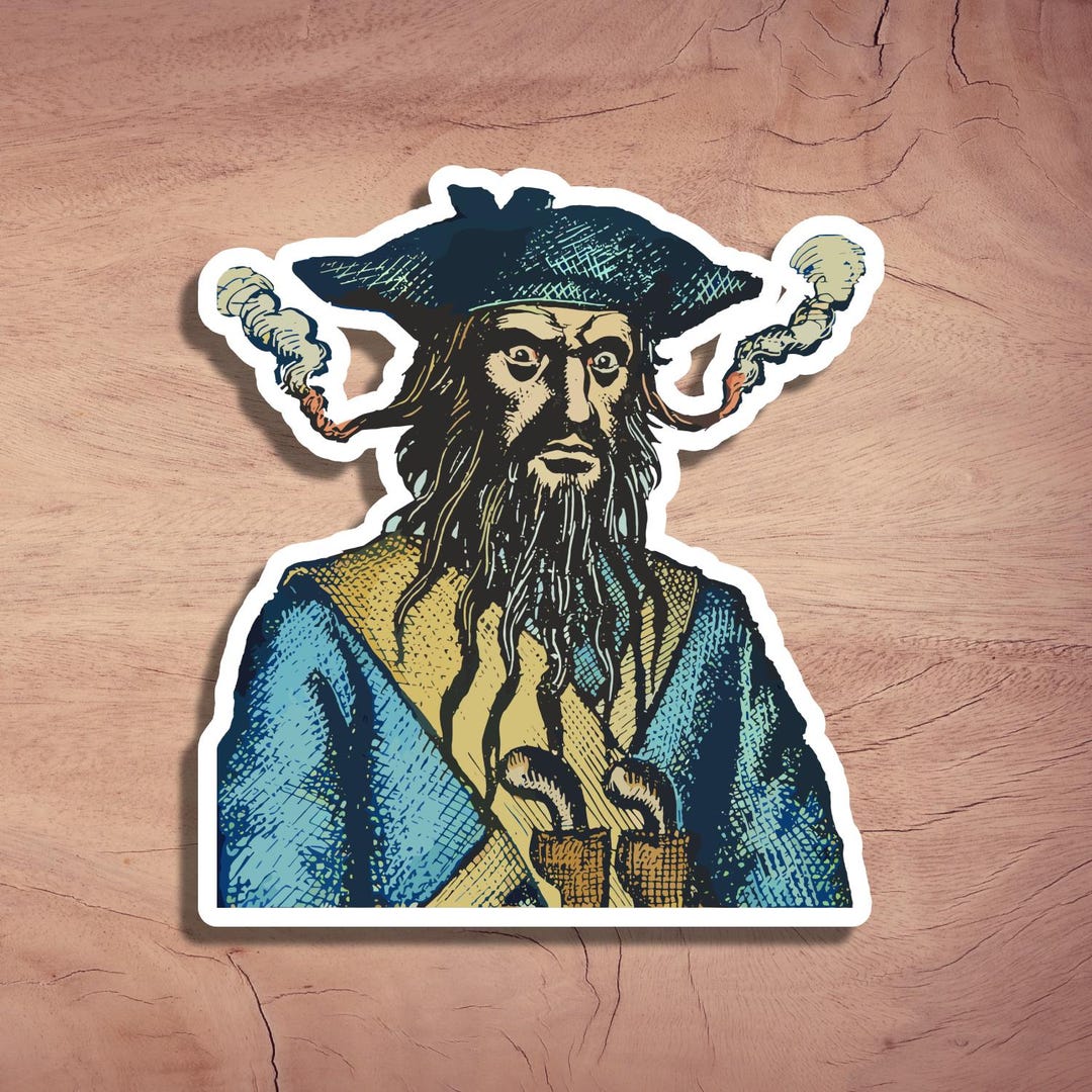 Blackbeard Pirate Sticker - Etsy