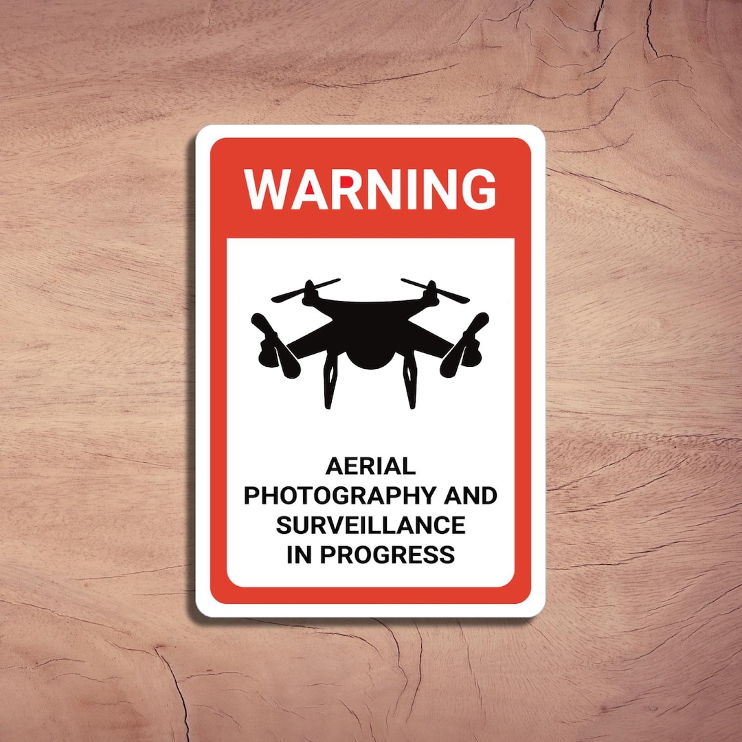 Drone Warning Sign Sticker - Etsy