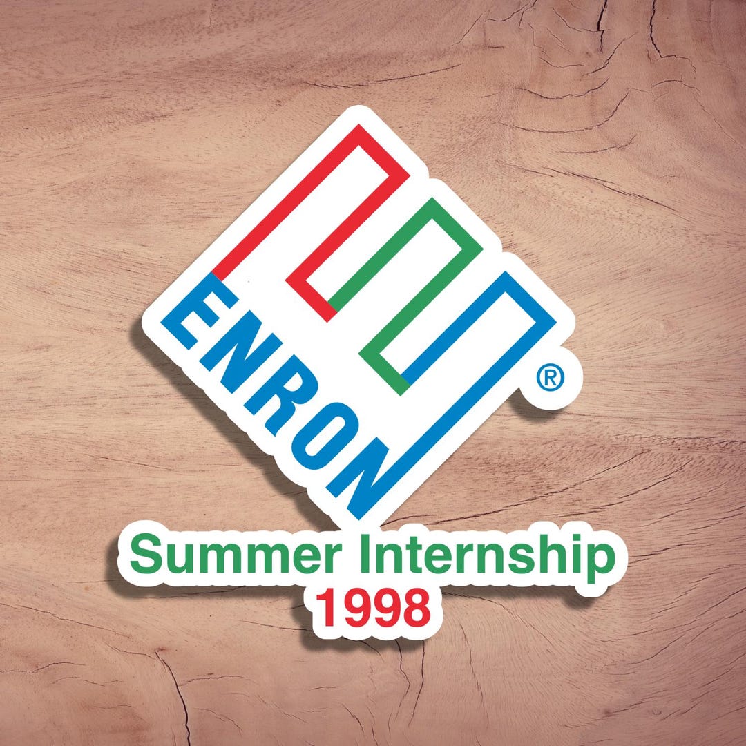 Enron Summer Internship 1998 Sticker - Etsy