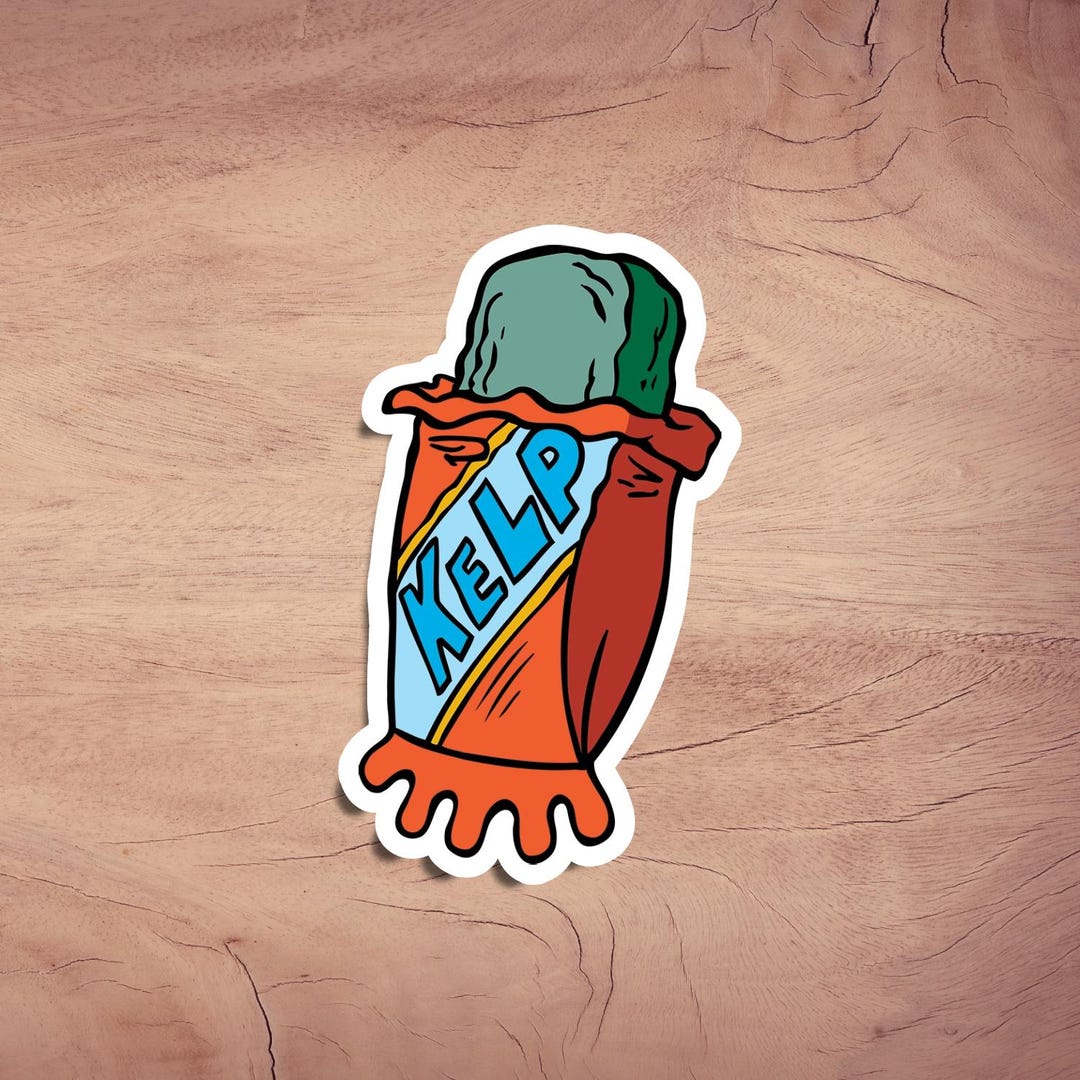 Spongebob Kelp Nougat Crunch Bar Rock Bottom Sticker - Etsy