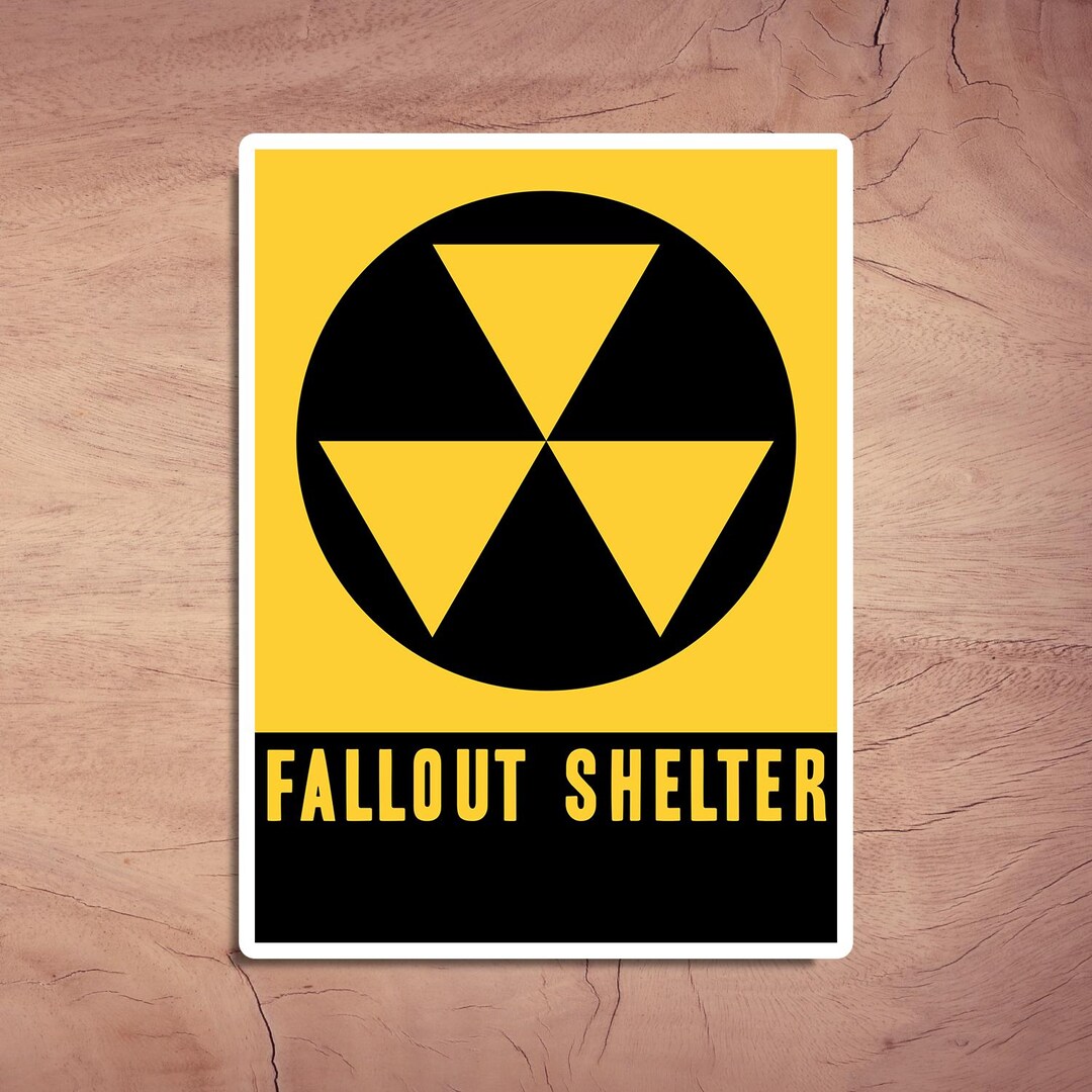 Fallout Shelter Sign Sticker - Etsy