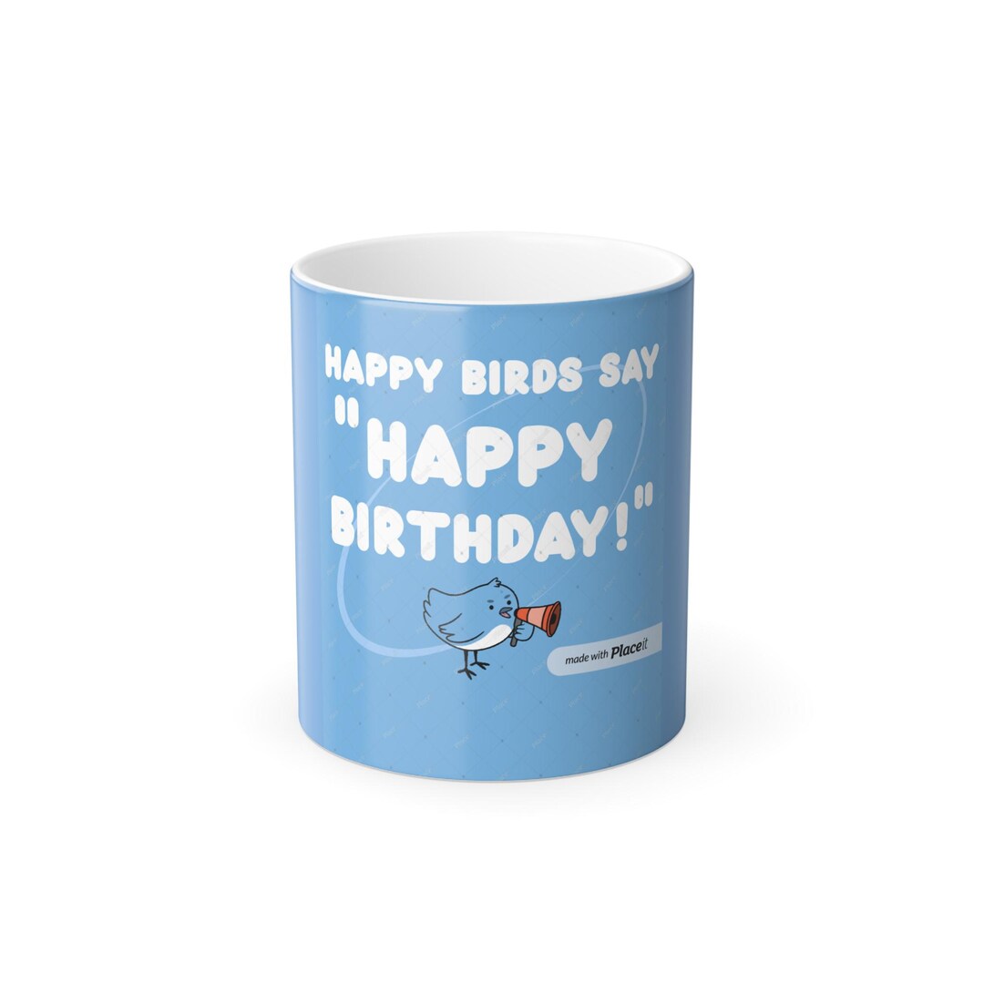 Happy Birthday Color Morphing Mug - Transforming Gift, Fun Drinkware ...