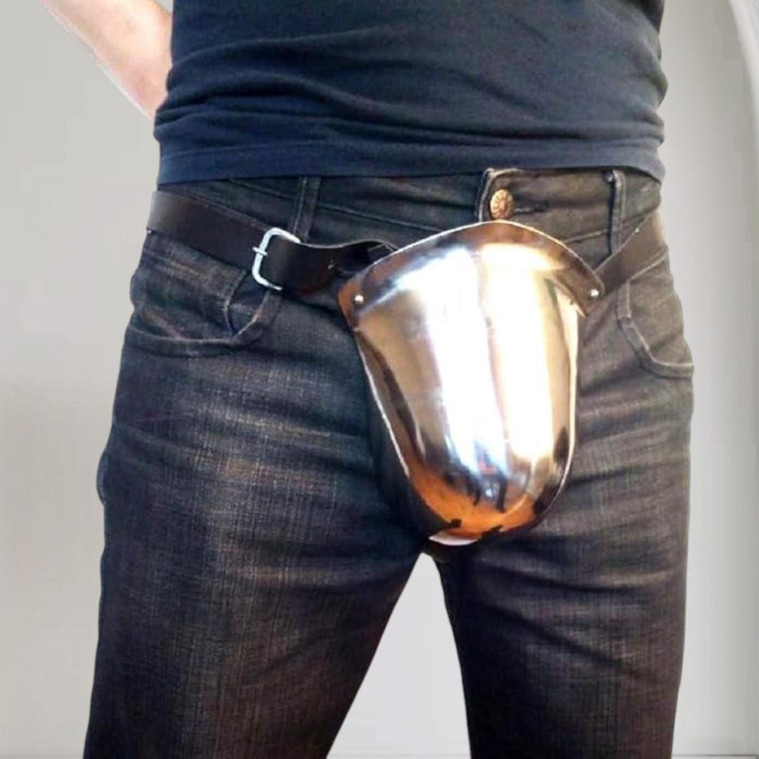 Medieval SCA Steel Groin Protector, 15th Century Codpiece for Men, Buhurt Fighter Crotch Guard ...