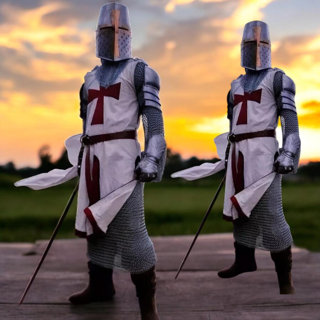 Medieval Templar Knight Full Body Set Armour Cosplay Halloween Suit ...