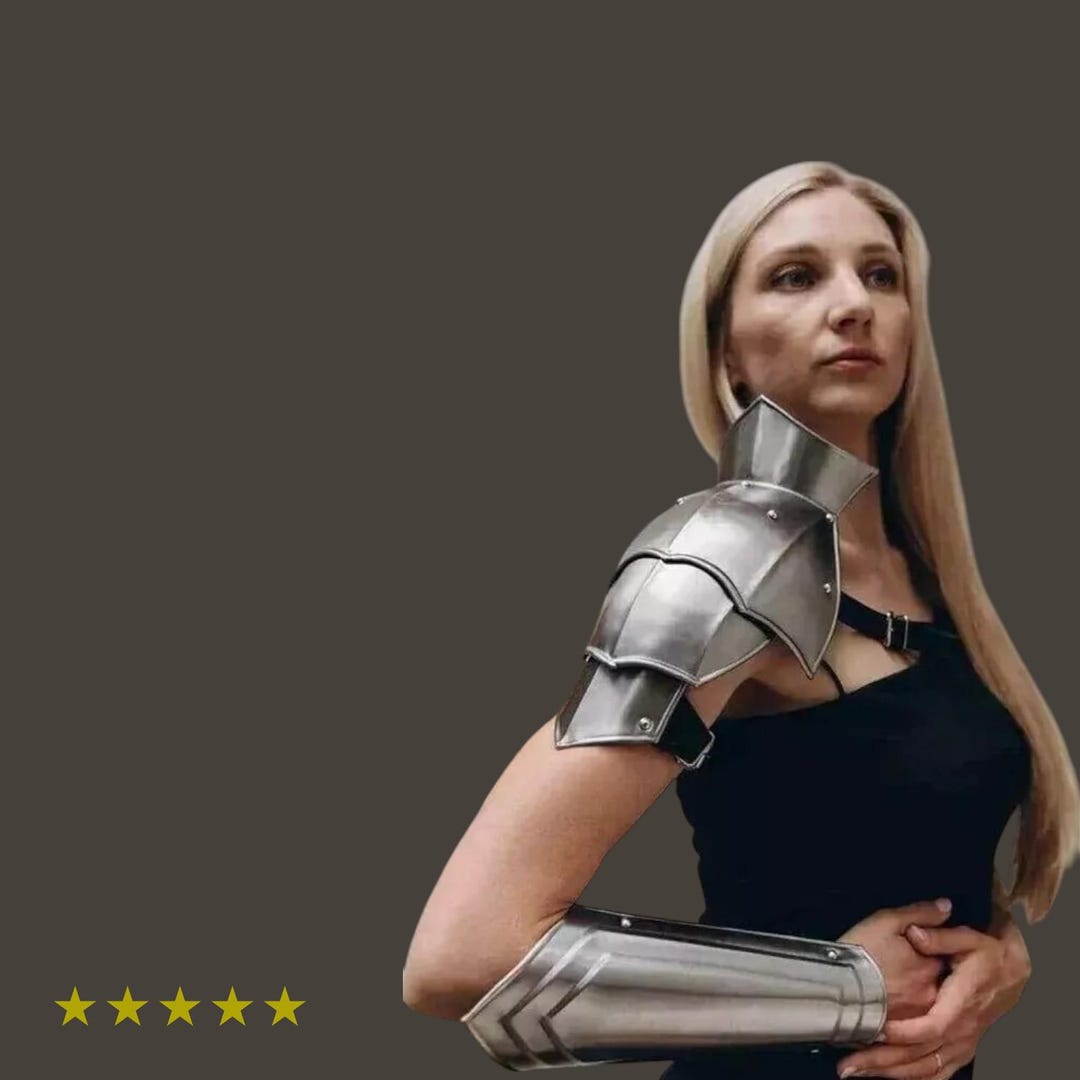 Lady Shoulder Pauldron Steel Female Larp Armor Cosplay Armor Medieval ...