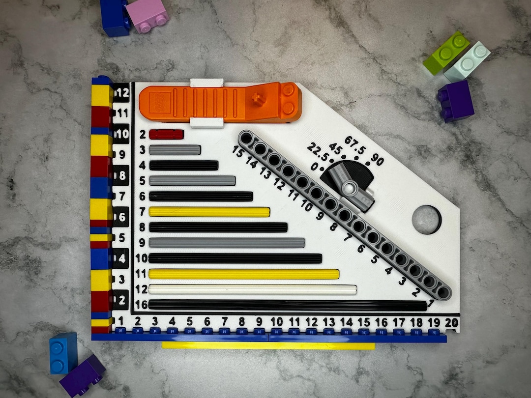 Brick Ruler Measuring Tool- LEGO Compatible, 3d Printed, MOC Building ...