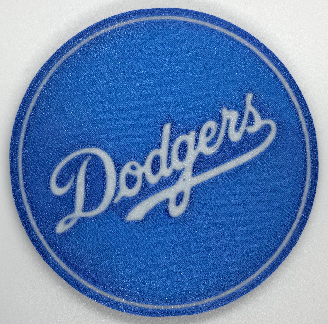 3D Printed Dodgers Plastic Coasters - Etsy
