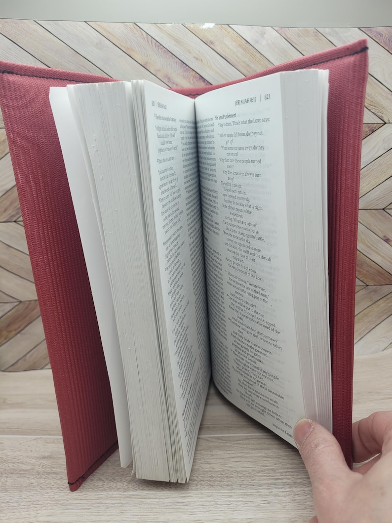 Red Ridged Book Cover, Bible Cover, Textured, Hard Cover Book Cover ...