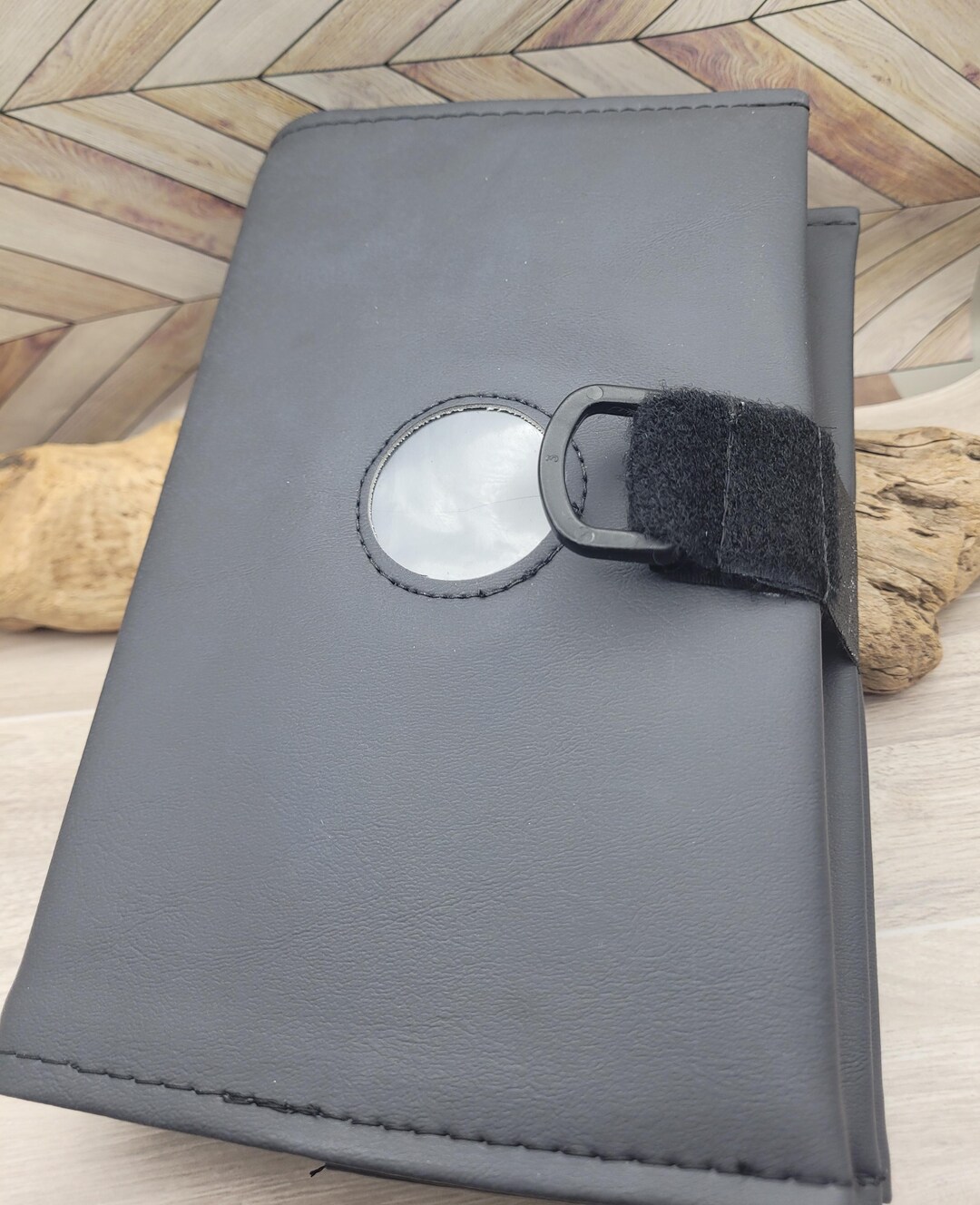 Black Vinyl Book Cover, AA Double Book Cover, Velcro Closure, AA ...