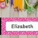 Composition Name Tag Desk Plate - Student Desk Plate - Printable Desk ...