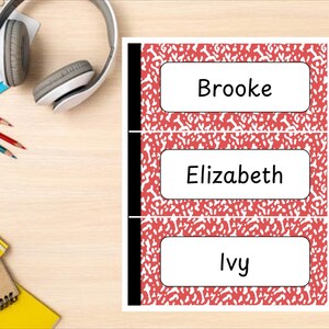 Composition Name Tag Desk Plate - Student Desk Plate - Printable Desk ...