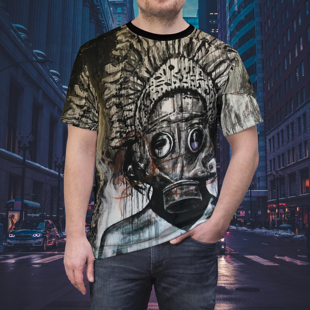 Apocalyptic Graffiti Art Full Print T-shirt Unique Urban Style Tee for ...