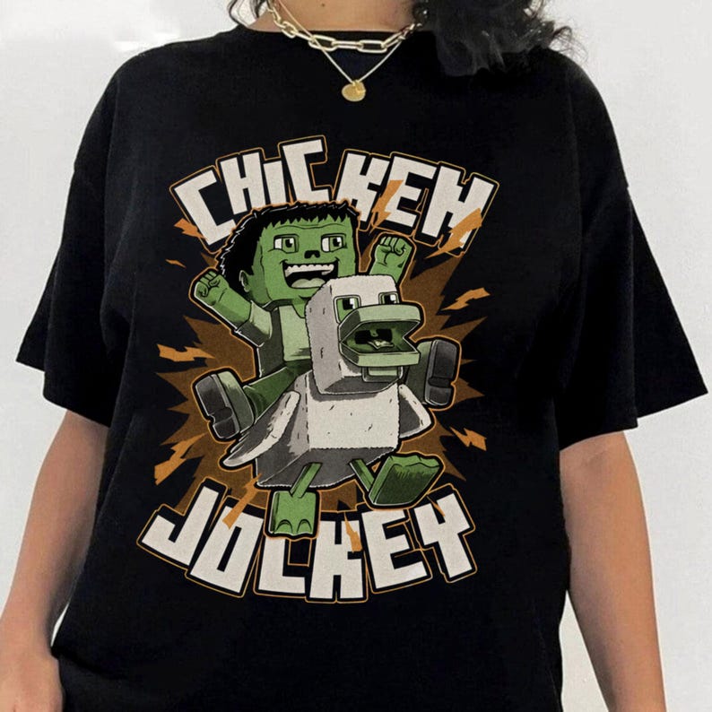 Chicken Jockey PNG Digital Download, Funny Minecraft Zombie Riding ...