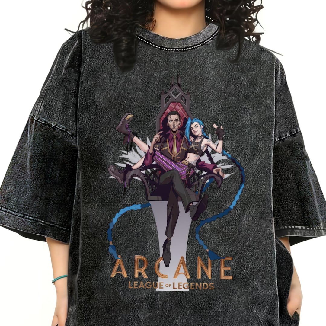 Jinx and Silco Shirt Png, Jinx, Silco, Arcane Png, League of Legends ...