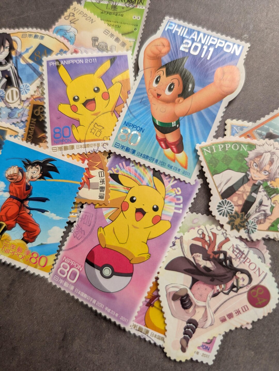 Japanese Anime Postage Stamp Lot – Astro Boy, Dragon Ball, Pokémon ...