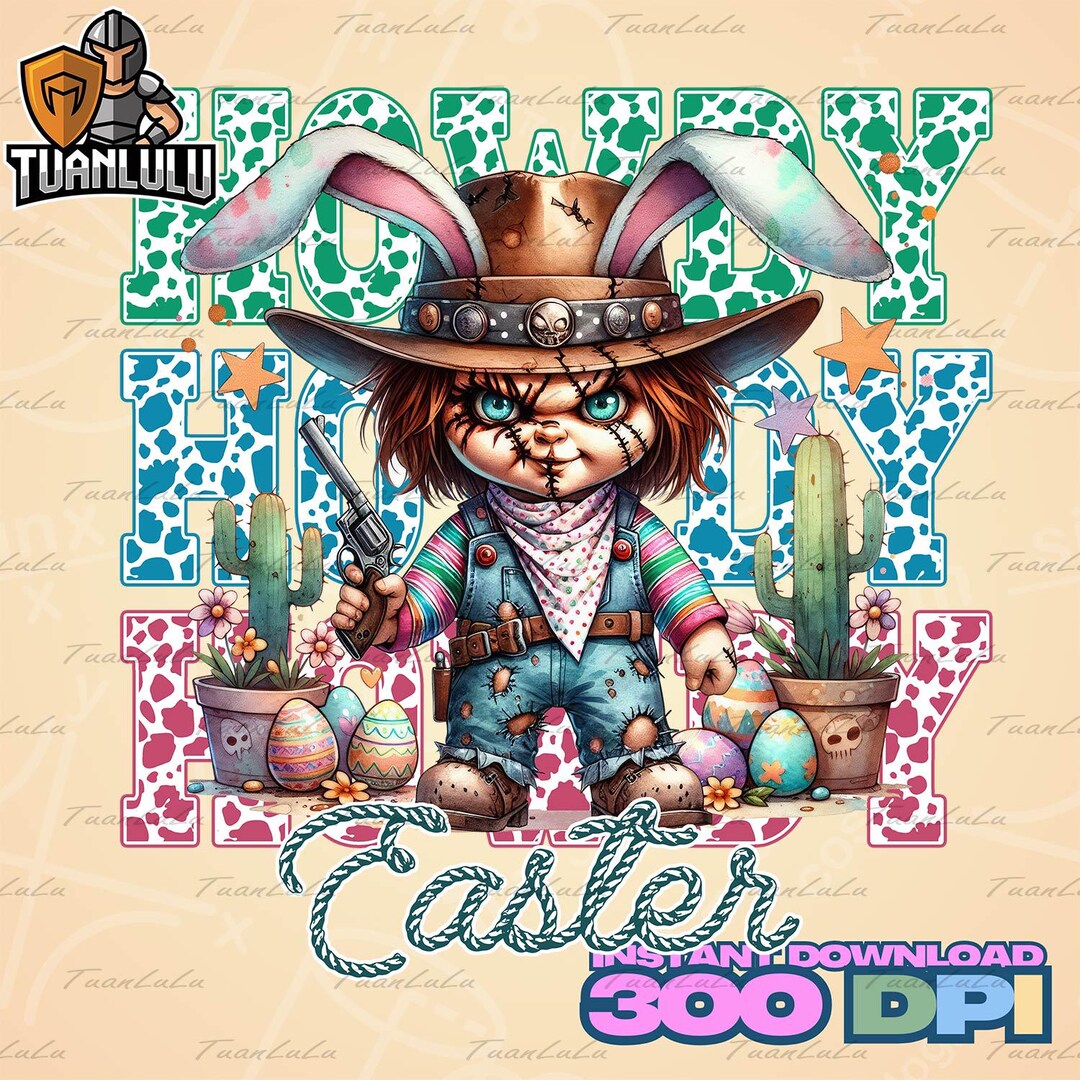 Howdy Easter Png, Horror Easter Png, Killer Easter Squad Png, Western ...