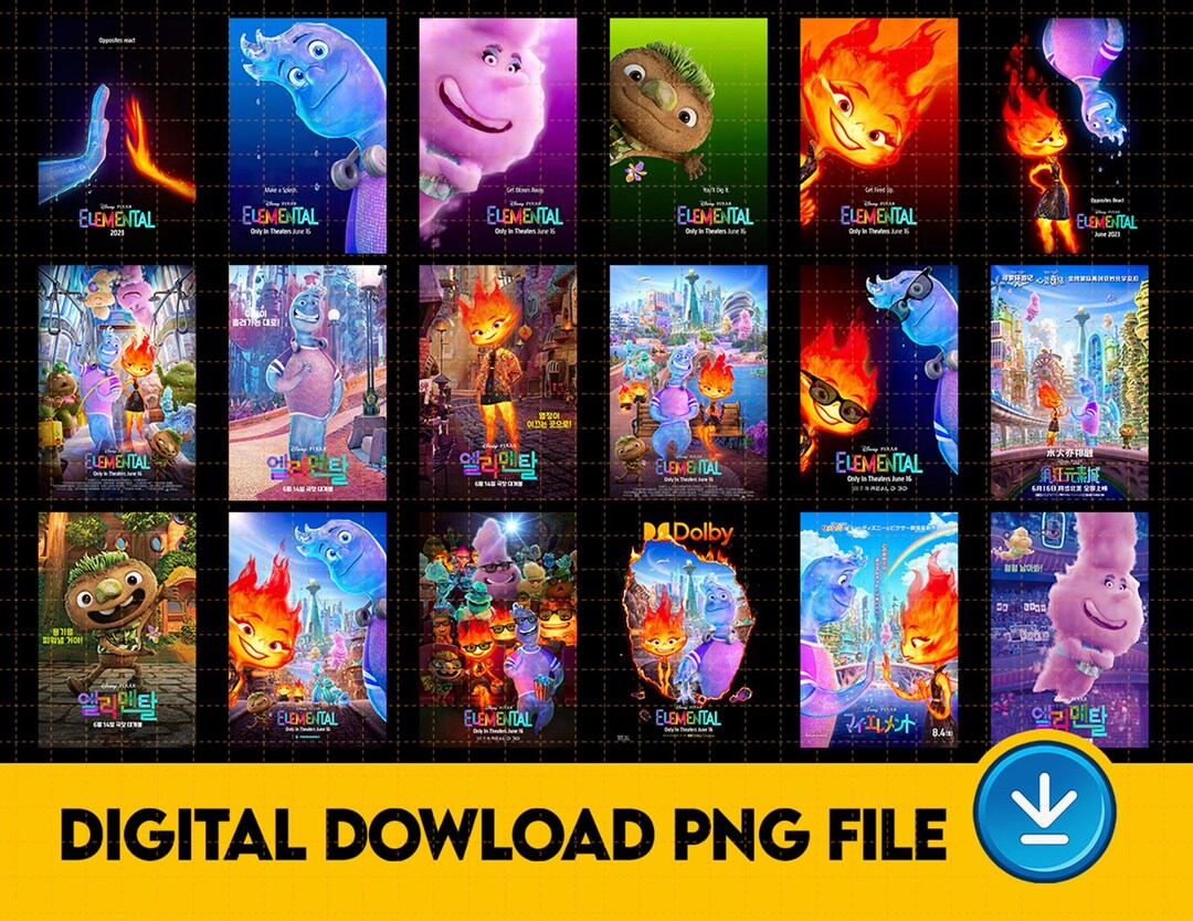 Elemental Poster Digital Download Png Clod Gale Png Fireboy Watergirl ...