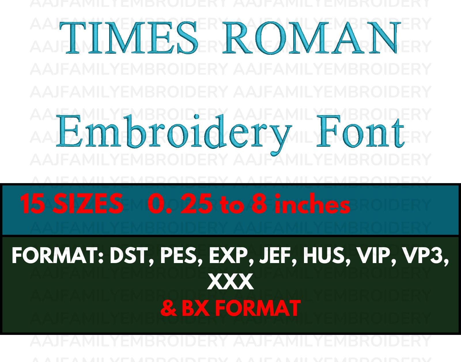 Times Roman Embroidery Font, Times Roman Embroidery Small Font, Times ...