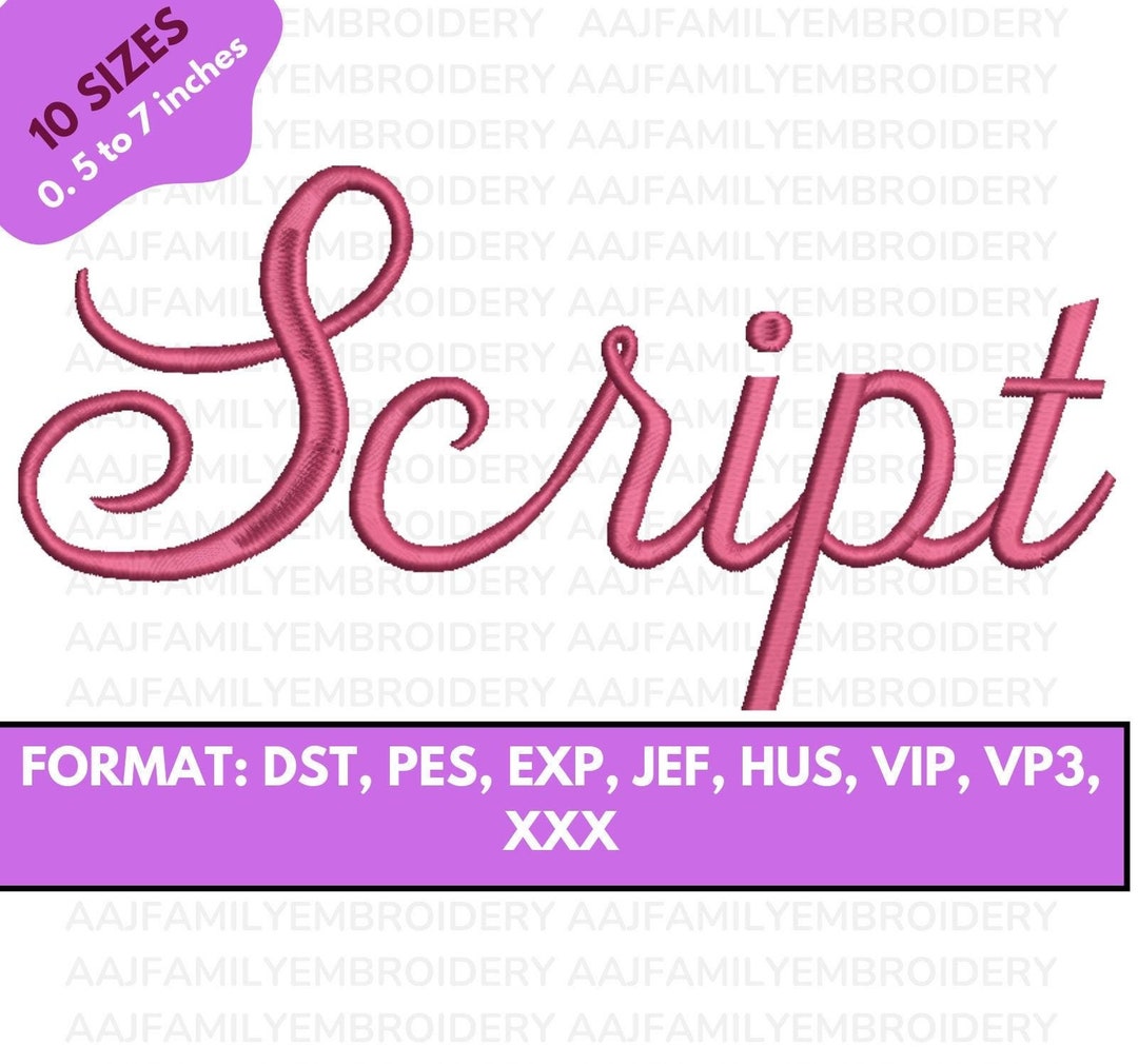 Script Embroidery Font, Script Embroidery Small Font, Script Embroidery ...
