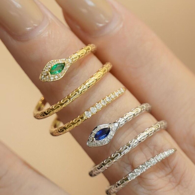 Enigmatic 9K Gold Serpent Ring: Ancient Egyptian Revival & Western ...
