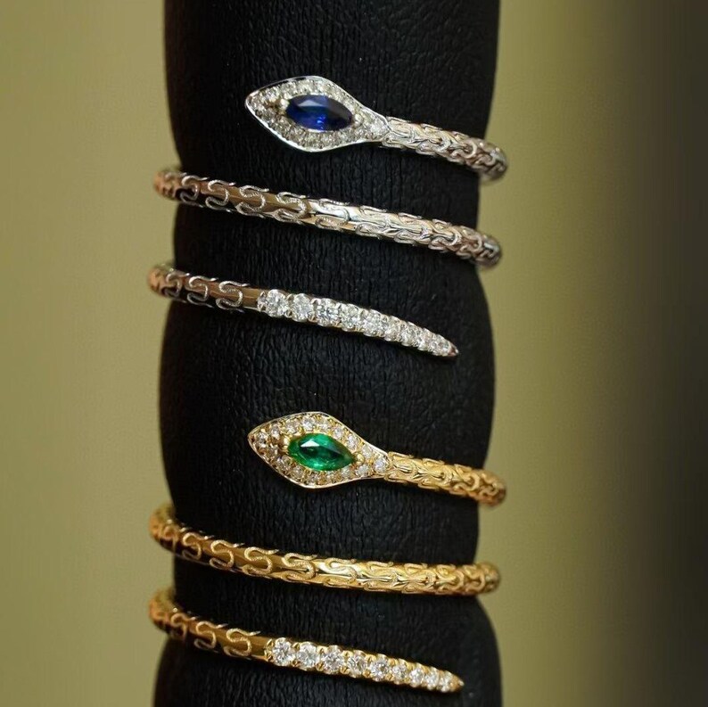Enigmatic 9K Gold Serpent Ring: Ancient Egyptian Revival & Western ...