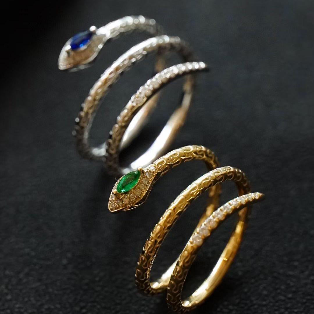 Enigmatic 9K Gold Serpent Ring: Ancient Egyptian Revival & Western ...