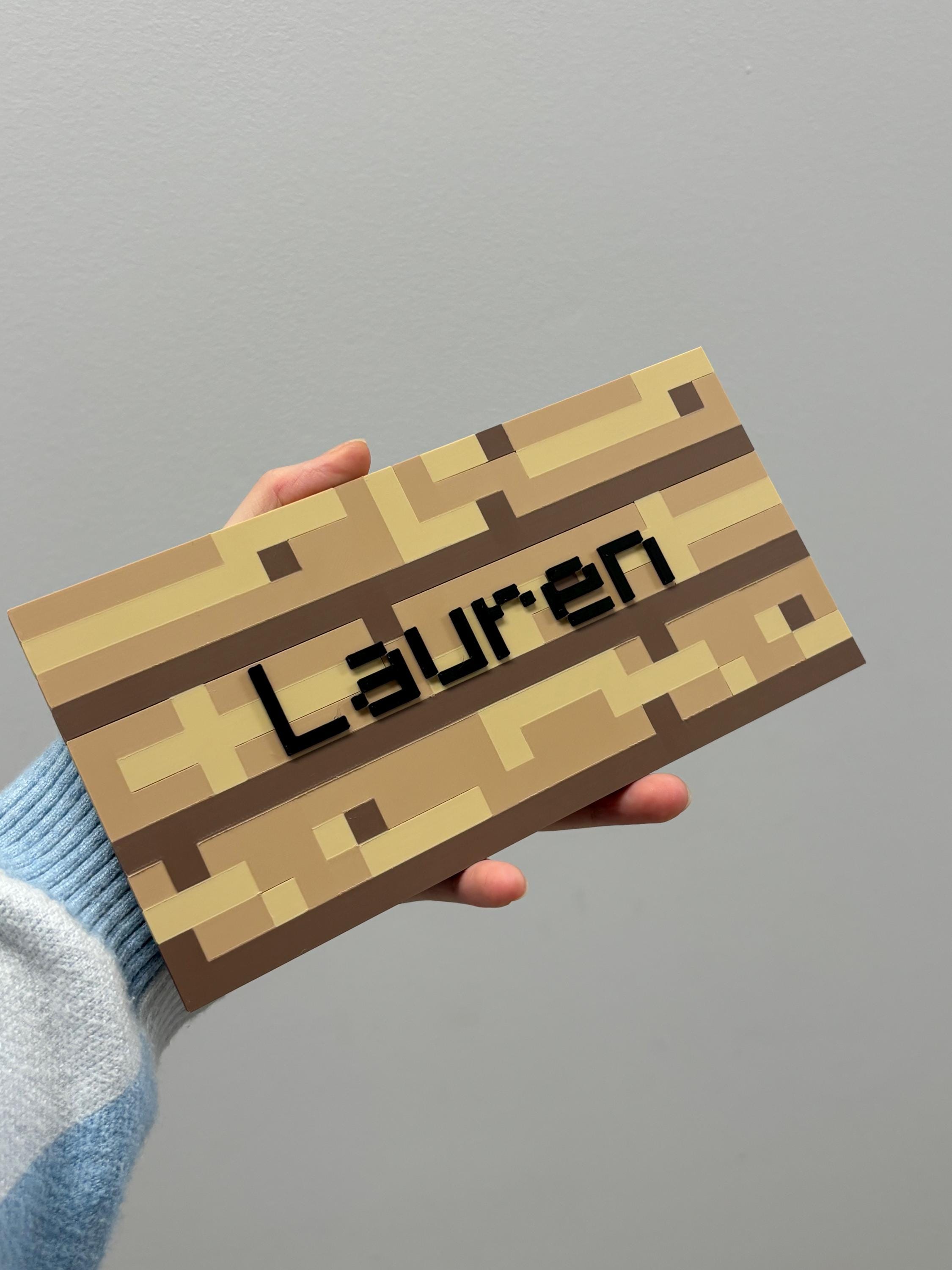 Minecraft Sign 3D Printed Custom Message Home Decoration - Etsy