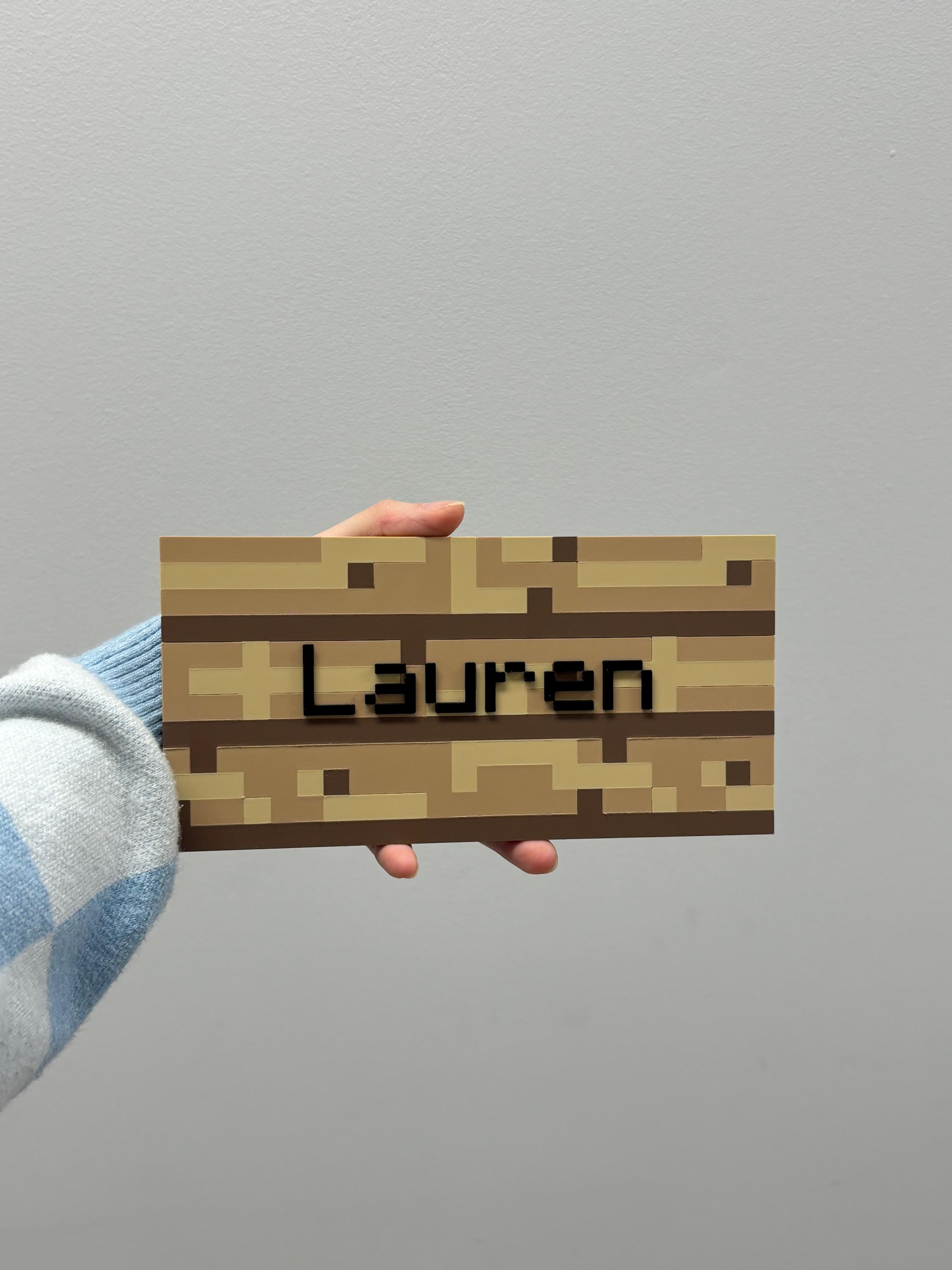 Minecraft Sign 3D Printed Custom Message Home Decoration - Etsy