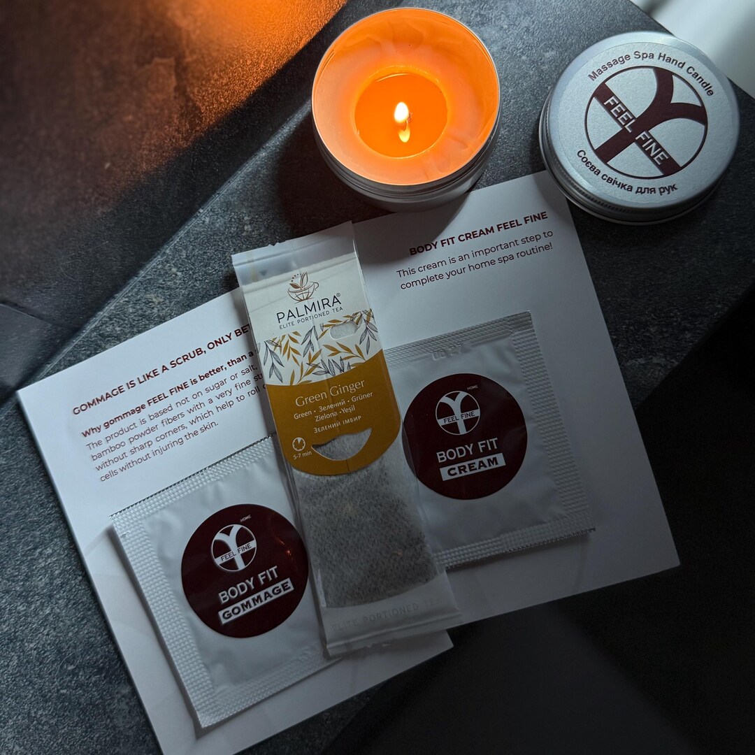 Natural Self Care Spa Set – Body Scrub, Cream, Candle, Bath Bombs and ...