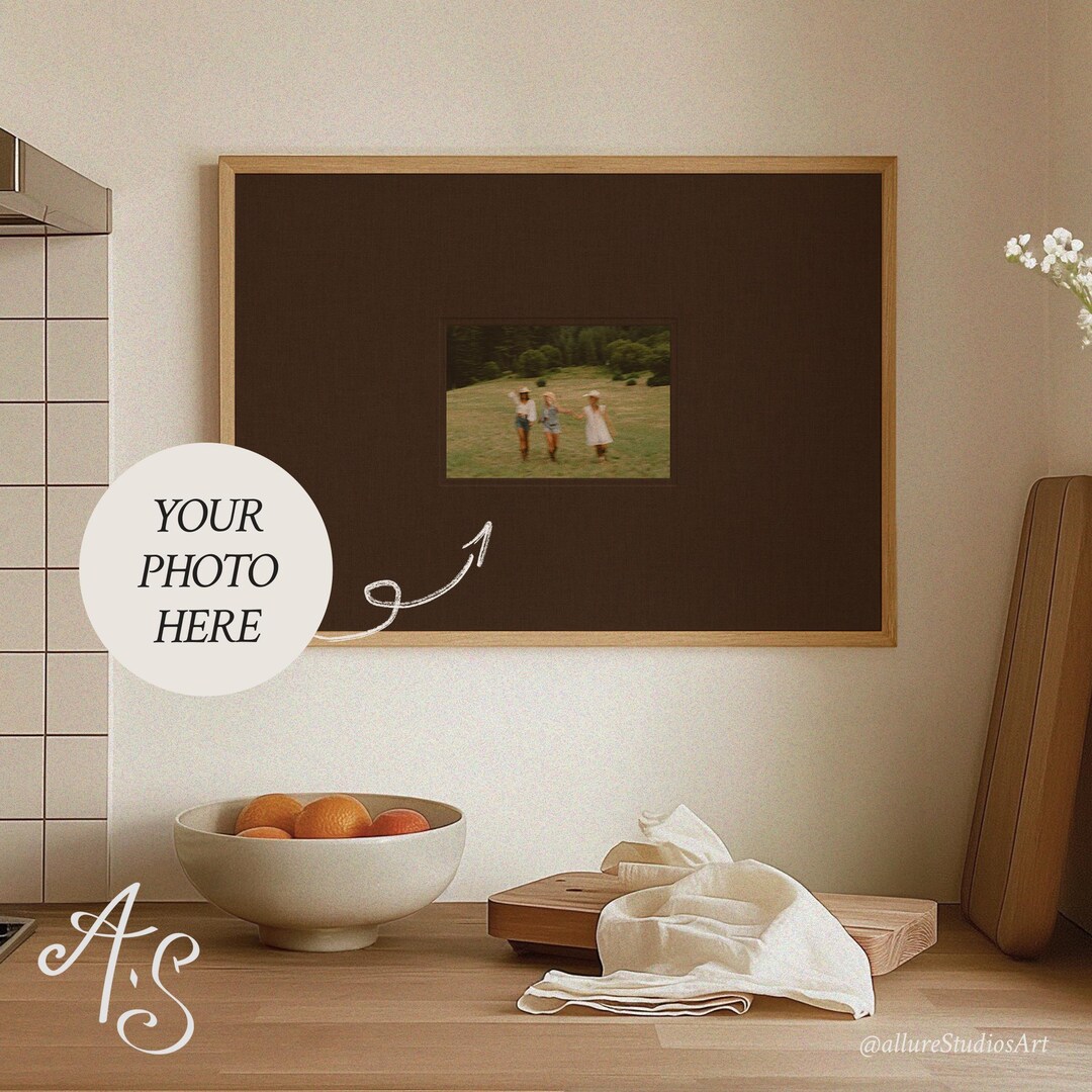 Personalized Photo Mat Print: Chocolate Brown Landscape Custom Wall Art ...