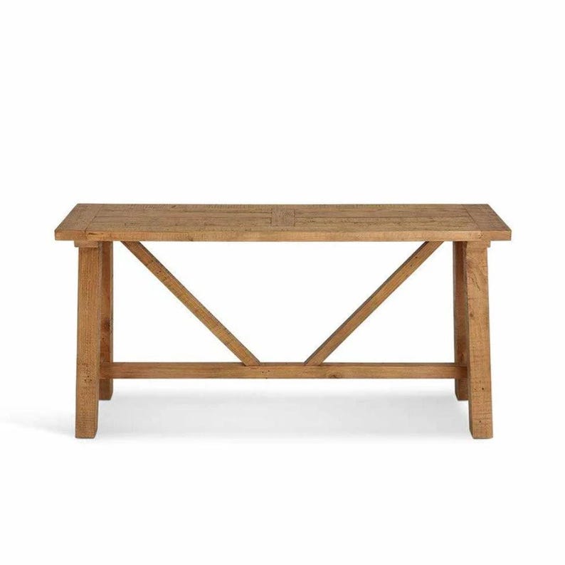 Wooden Console Table, Rustic Wall Table, Reclaimed Solid Wood, Live ...