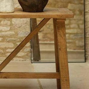Wooden Console Table, Rustic Wall Table, Reclaimed Solid Wood, Live ...