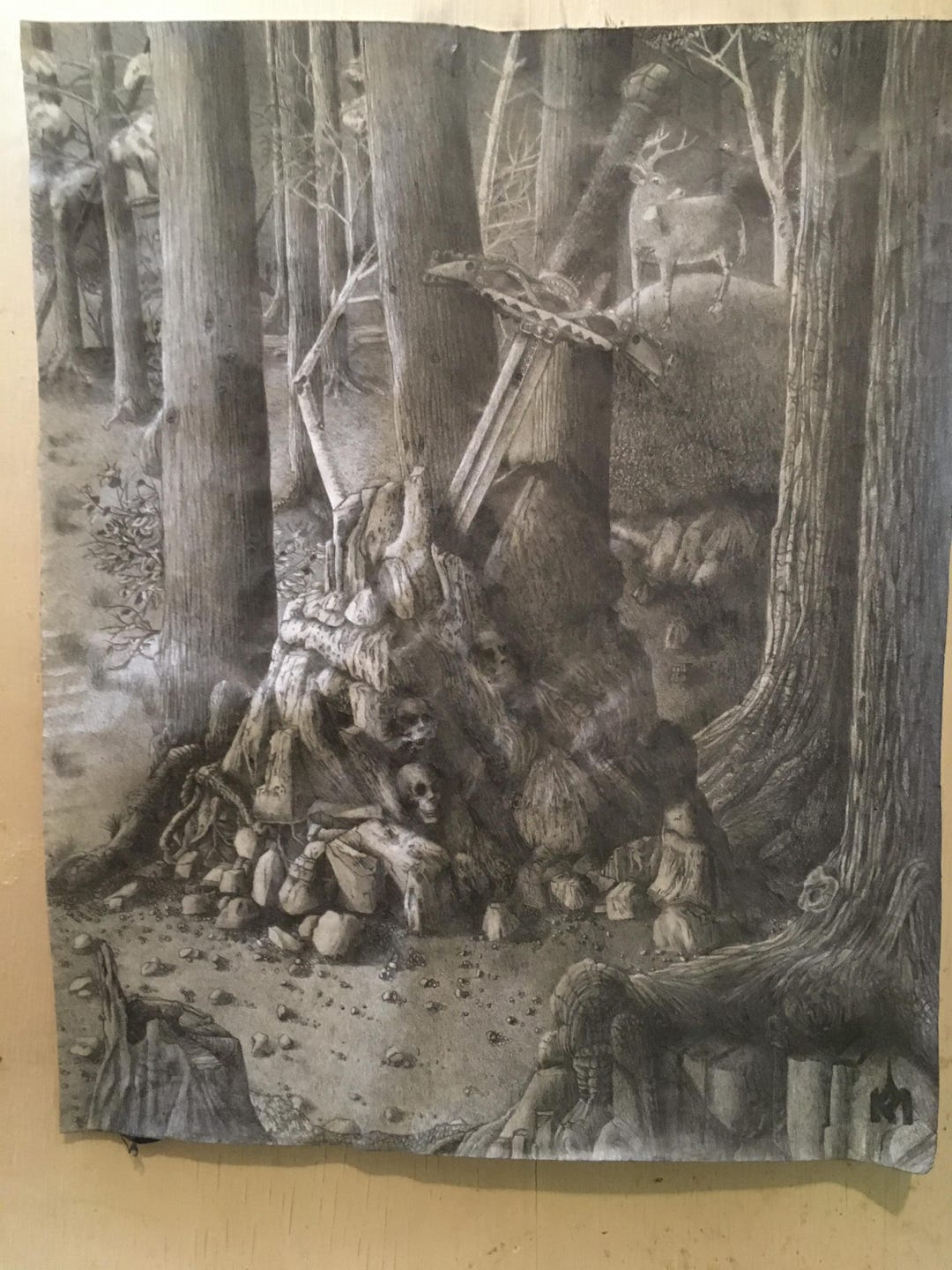 Illustrations Hand Drawn Mythical Legends in Pencil 60 Hrs+ to Draw ...