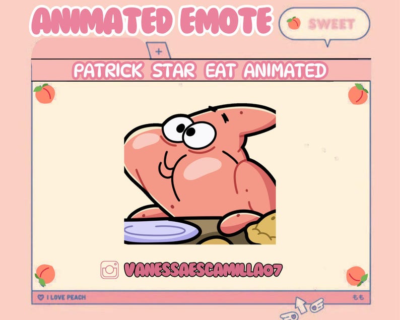 Animated Emote Patrick Star Eat Animated Emotes Spongebob Emotes Cute ...
