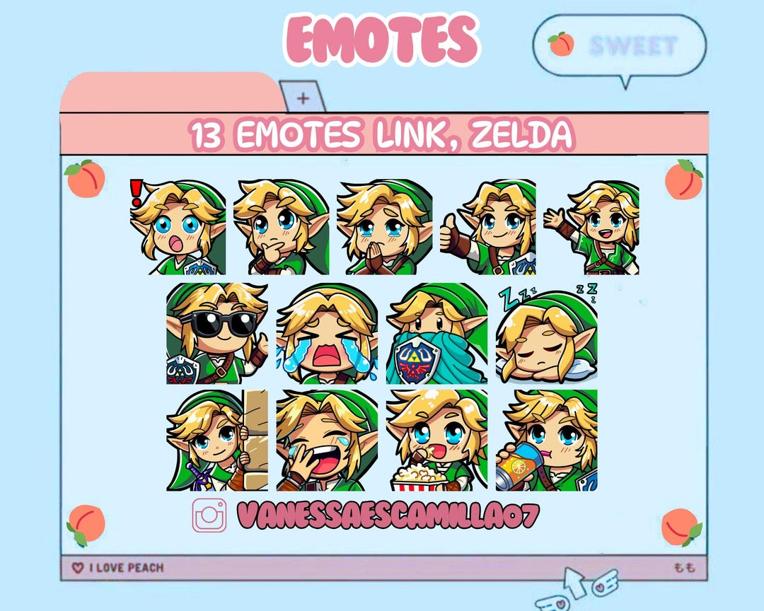 13 EMOTES LINK Zelda | Twitch Emotes | Discord Emotes | Kick Emotes ...