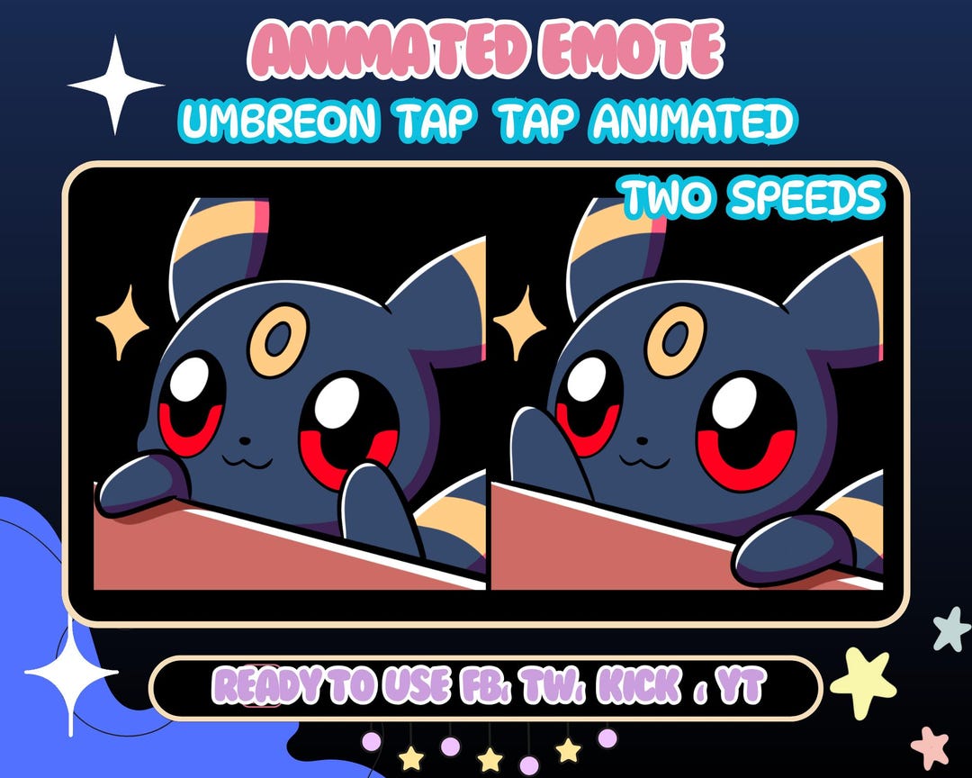 Animated Emotes Umbreon Tap Tap | Animated Emotes | Pokemon | Umbreon ...