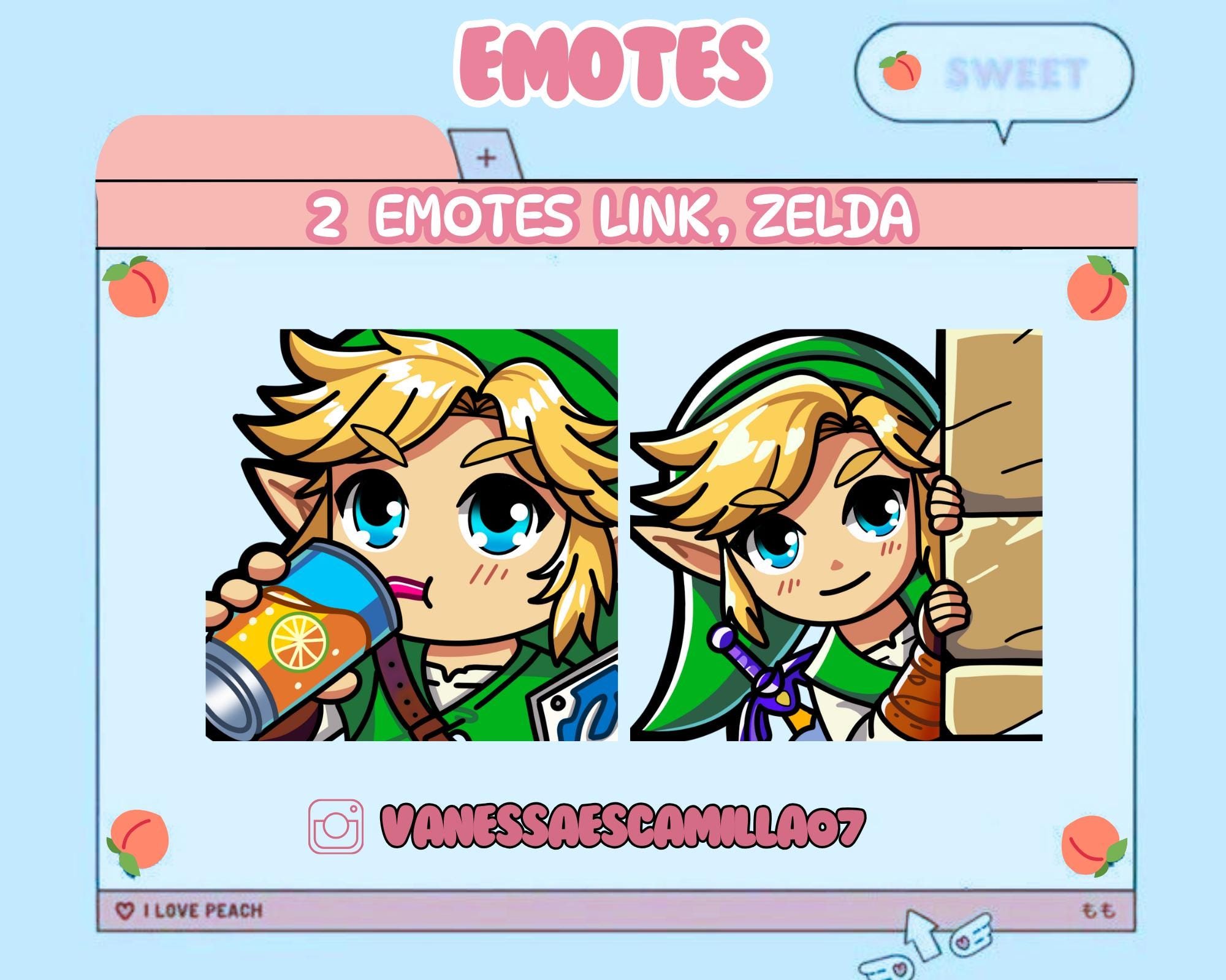 EMOTE LINK zelda emotes twitch emotes discord emotes kick emotes cute ...
