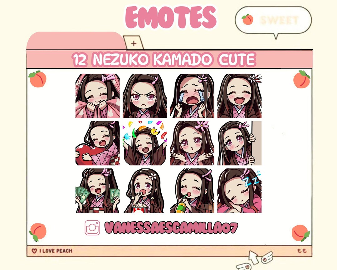 12 NEZUKO KAMADO EMOTES | Twitch Emotes | Discord Emotes | Cute Emotes ...