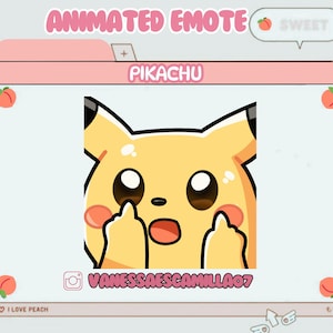 Animated Emotes Pikachu Finger | Animated Emotes | Pokemon Emotes ...