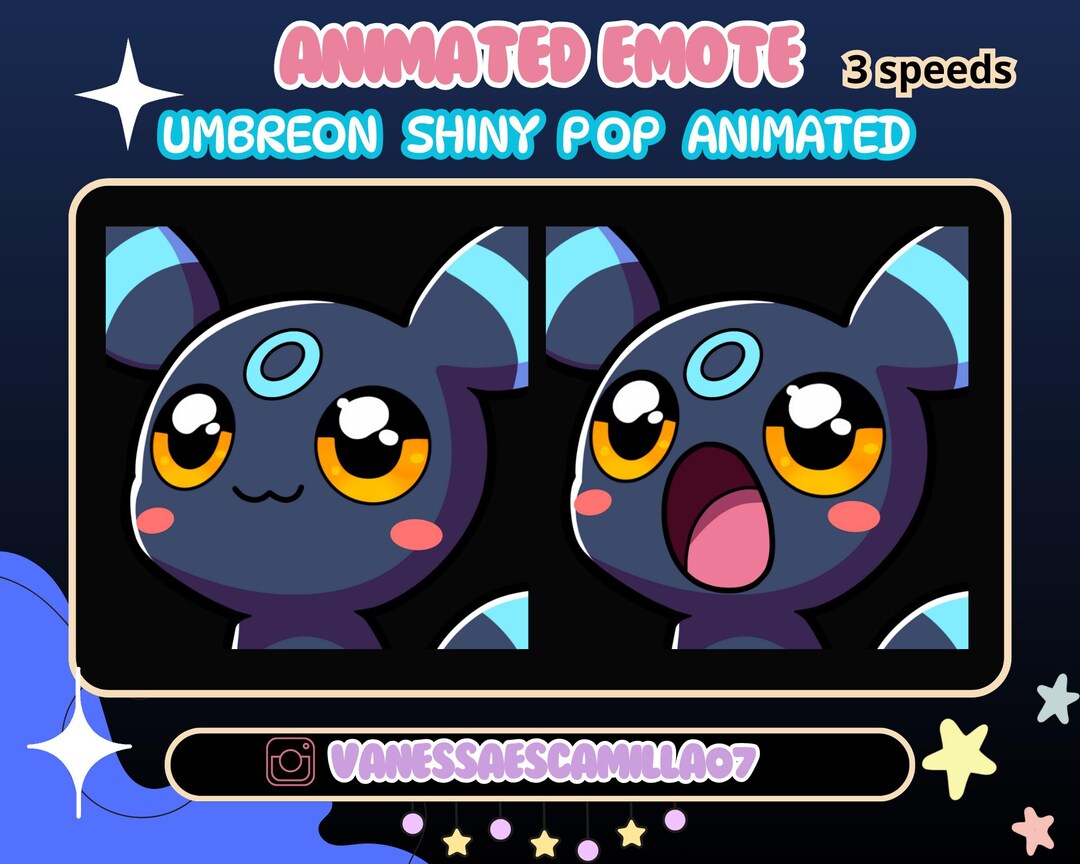 Animated Emotes Umbreon Shiny Pop Animated Emotes Pokemon Umbreon ...