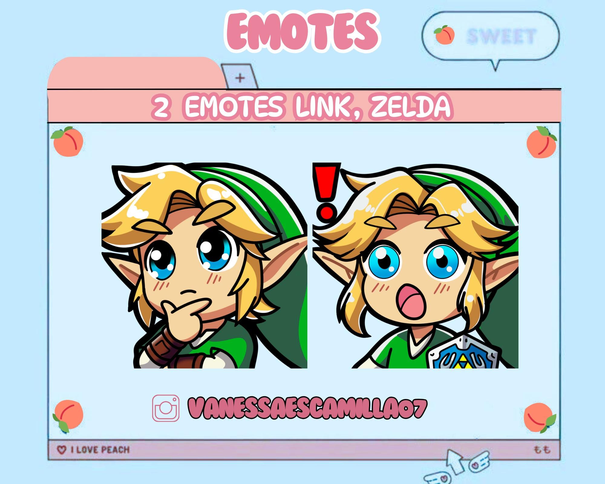 EMOTE LINK zelda emotes twitch emotes discord emotes kick emotes cute ...