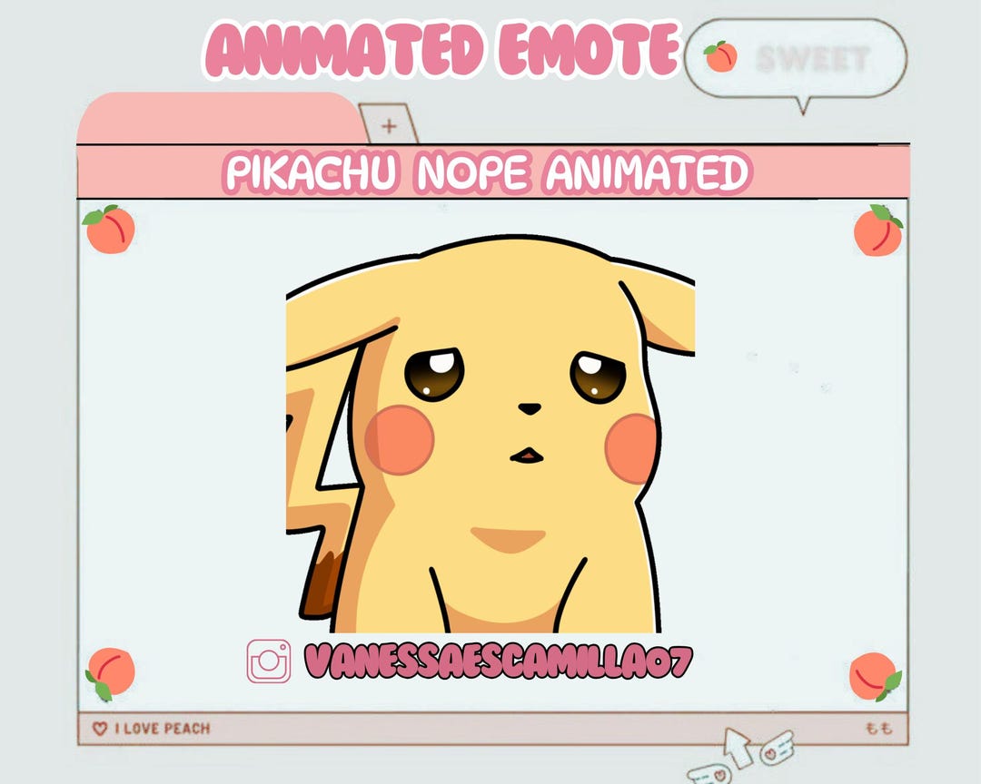 Animated Emotes Pikachu Nope | Animated Emotes | Pokemon Emotes ...