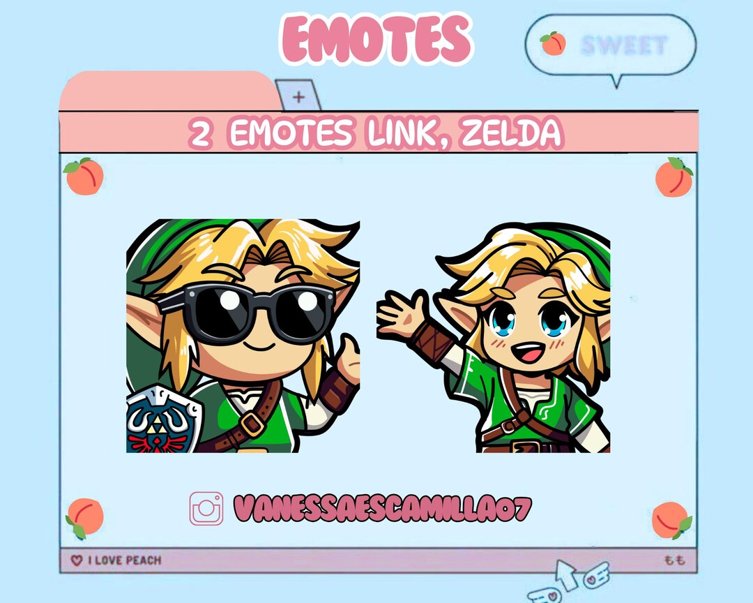2 EMOTES LINK Zelda | Twitch Emotes | Discord Emotes | Kick Emotes ...