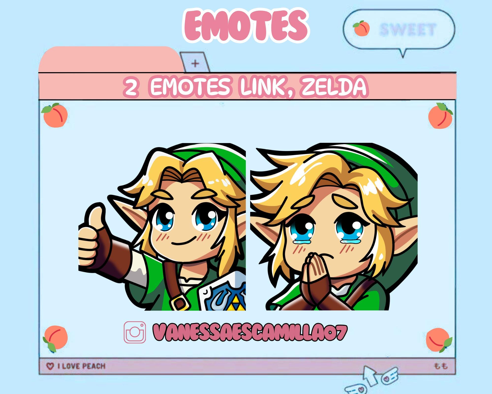 EMOTE LINK zelda emotes twitch emotes discord emotes kick emotes cute ...