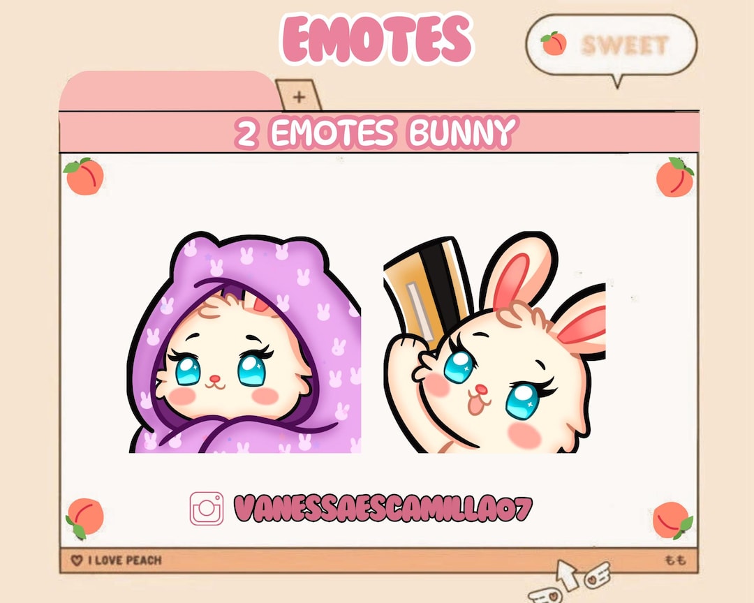 2 CUTE BUNNY EMOTES | Twitch Emotes | Discord Emotes | Kick Emotes ...